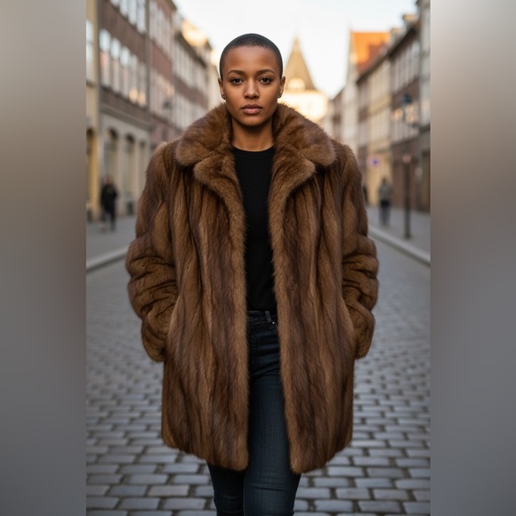 Other | Vintage Luxurious Rich Brown Fur Coat Jacket Please See Details ...